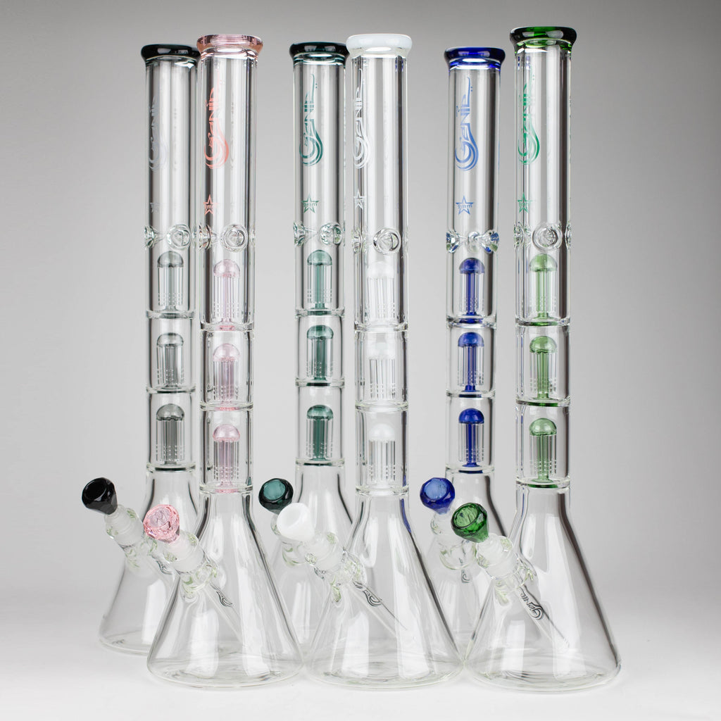 GENIE | 24" Triple Percolator Huge Beaker Bong | Thick 9mm Glass ...