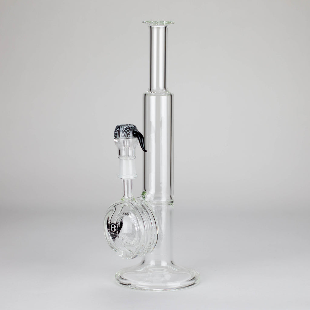 Bent Glass | 12" Straight Tube Bong With Vertical Ring Perc – Blaze ...