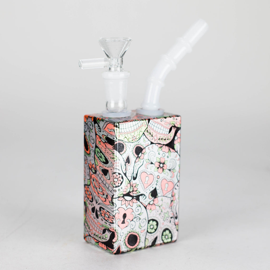 Lovely Skulls | 7" Mini Bong With Square Base – Blaze Boutique