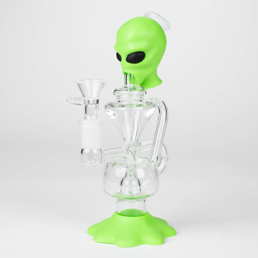 Alien Glass Recycler Bong | Intricate Glass Tubes & Chambers – Blaze ...