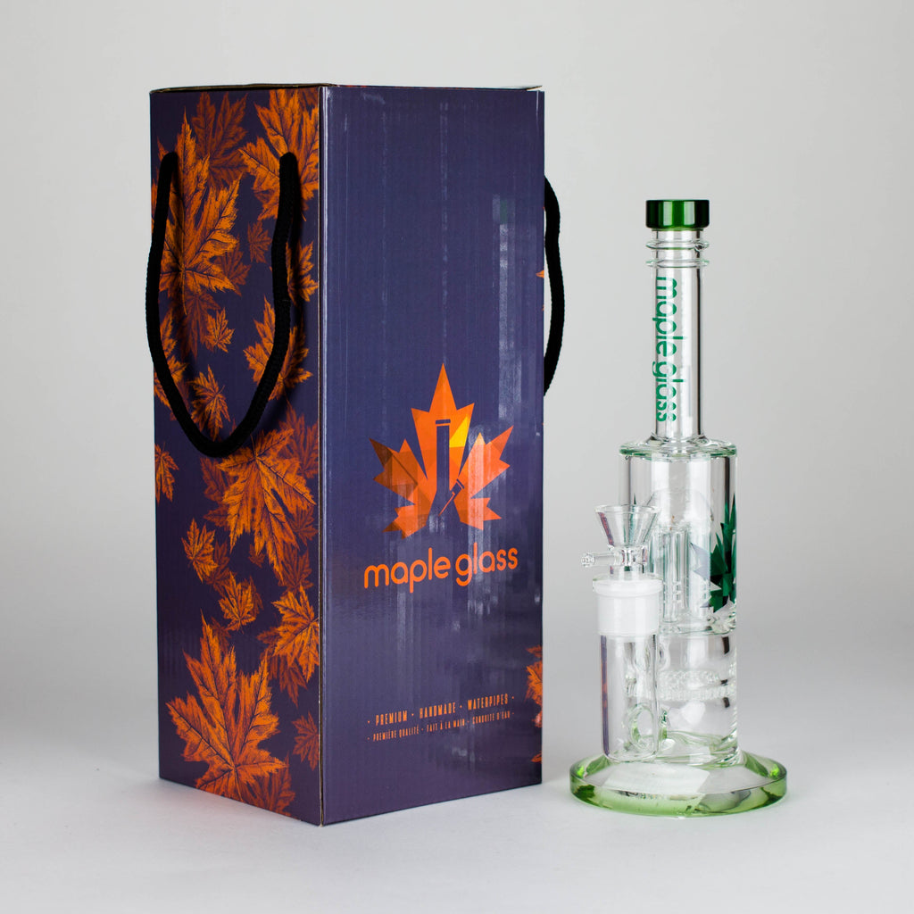 Maple Glass | 12" Dual Honeycomb & Tree Perc Bong – Blaze Boutique