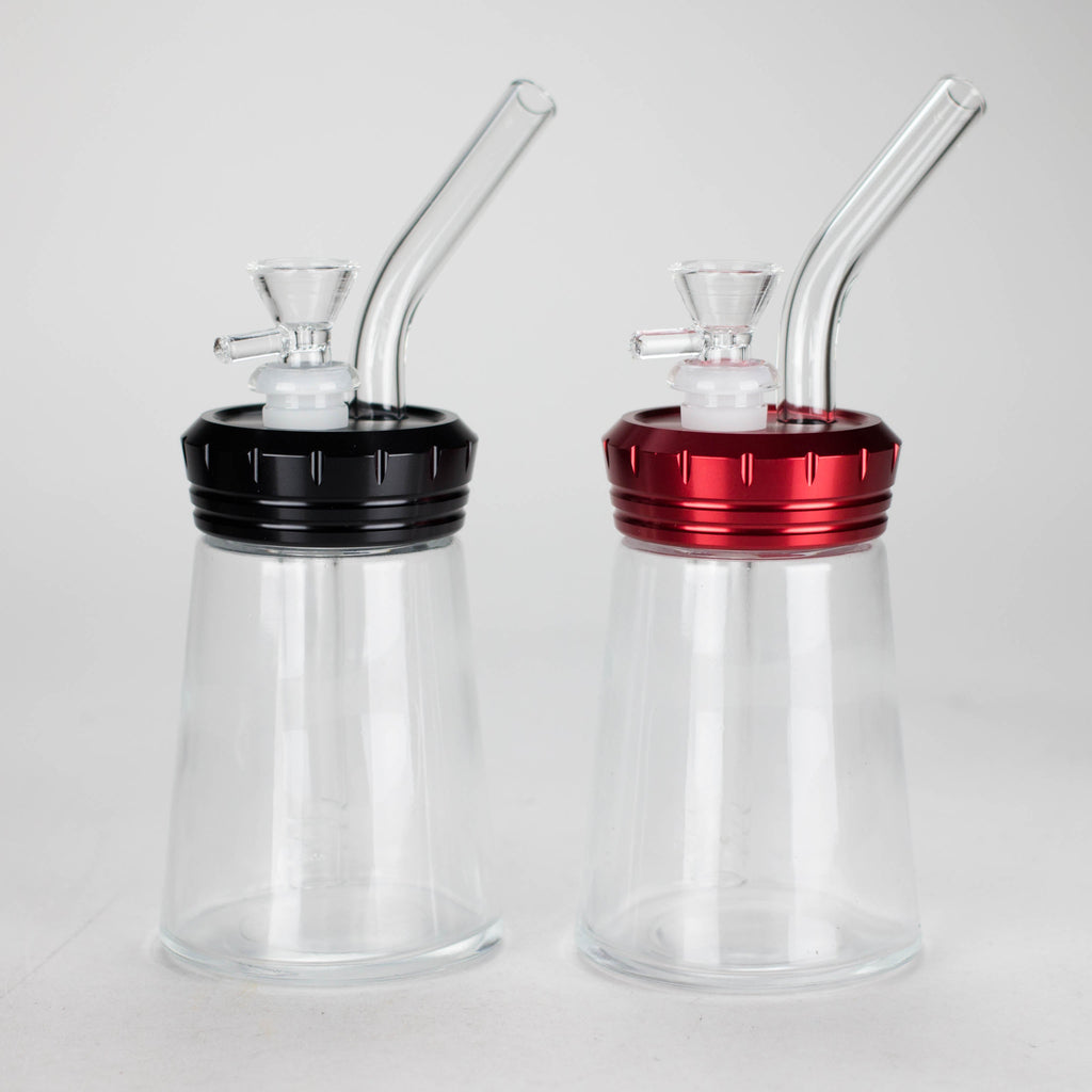 6" Mini Glass Bong with Aluminum Cap | Portable Mini Bong – Blaze Boutique