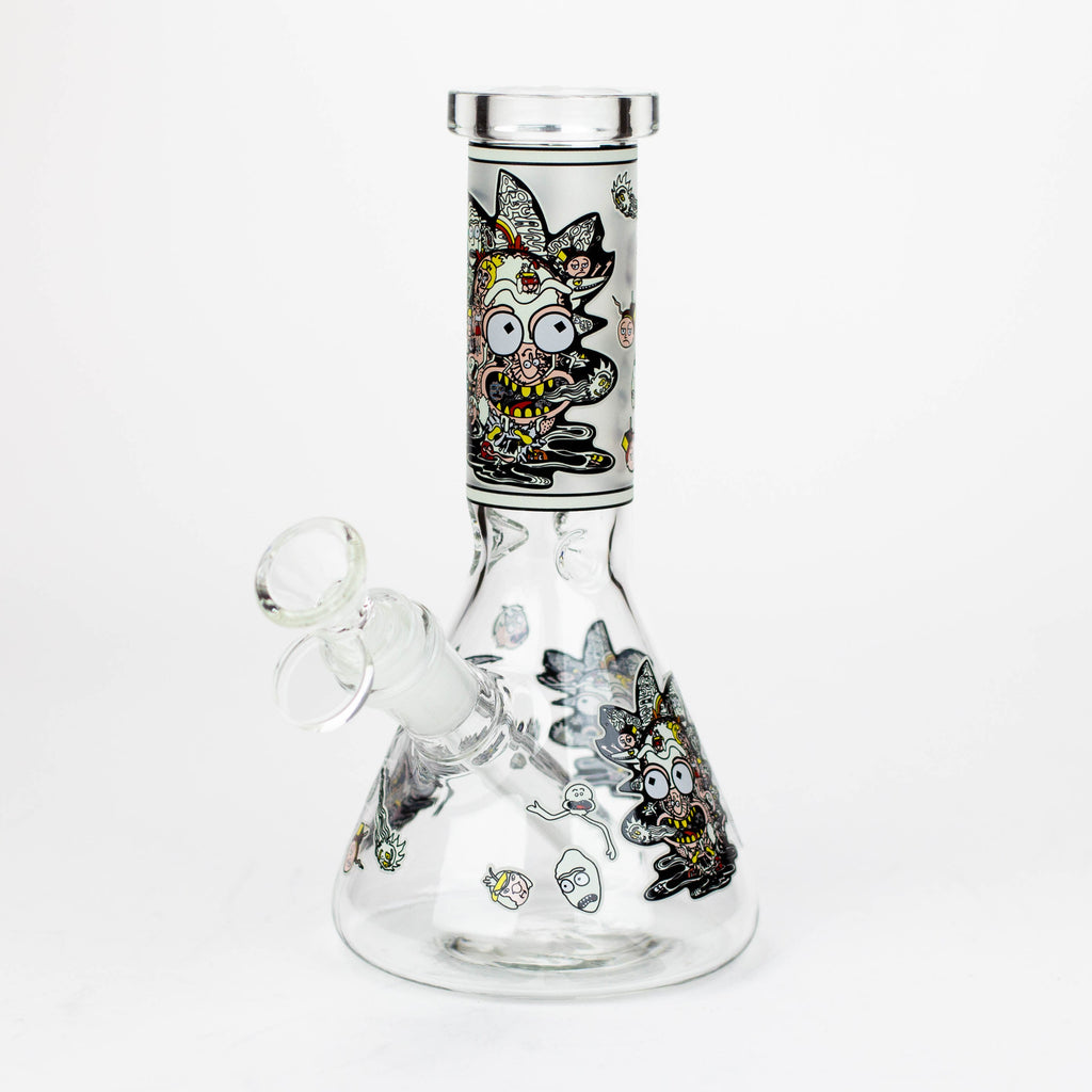 Glow In The Dark Rick And Morty Bong | 8-Inch Mini Beaker – Blaze Boutique