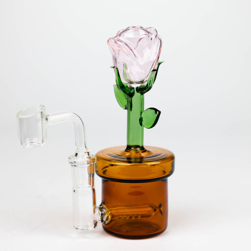 Rose Dab Rig With Showerhead Diffuser | Cutest Mini Dab Rig – Blaze ...