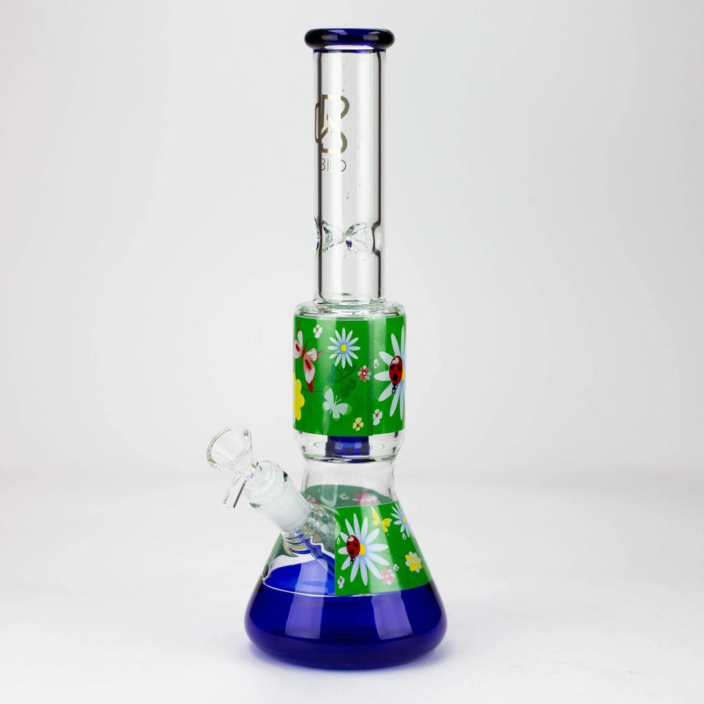 BLO 13" Flower Decal Glass Bong | Cute Bongs | Blaze Boutique