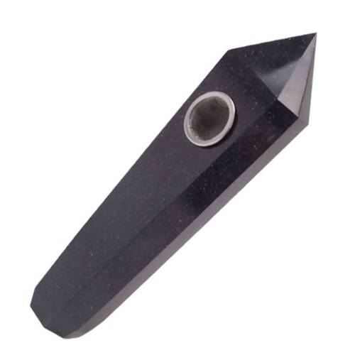 Blue Sandstone Quartz Pipe | Promotes Positivity & Courage – Blaze Boutique