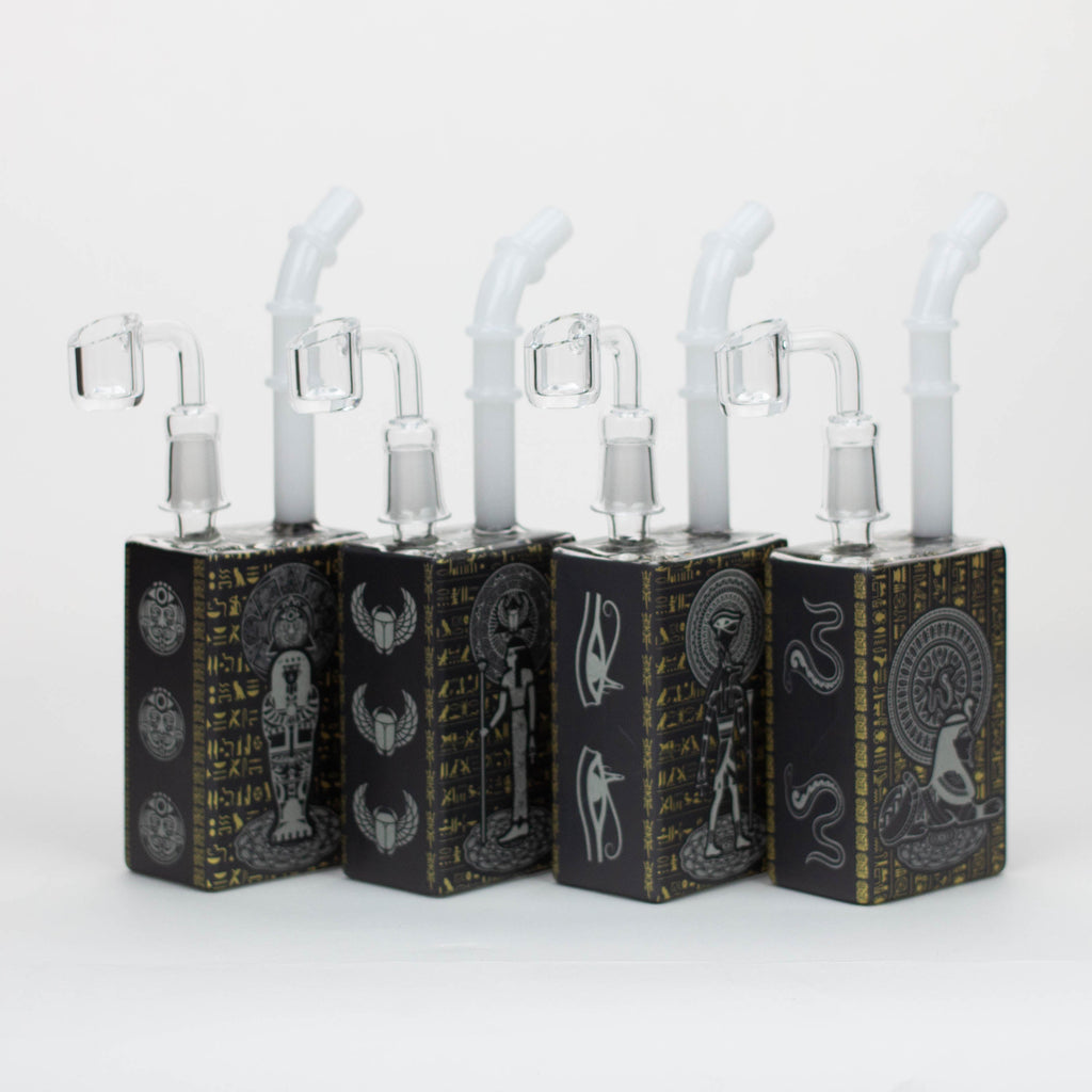 Glow In The Dark Juicy Box Dab Rig (Egyptian Edition) - Blaze Boutique