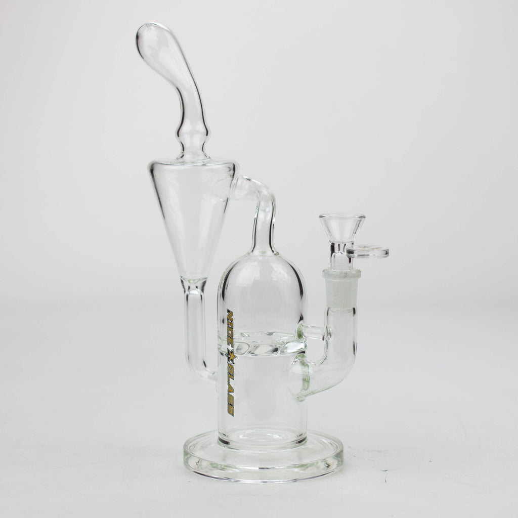 Nice Glass™ | 10 Inch Cyclone Disc Perc Recycler Bong – Blaze Boutique