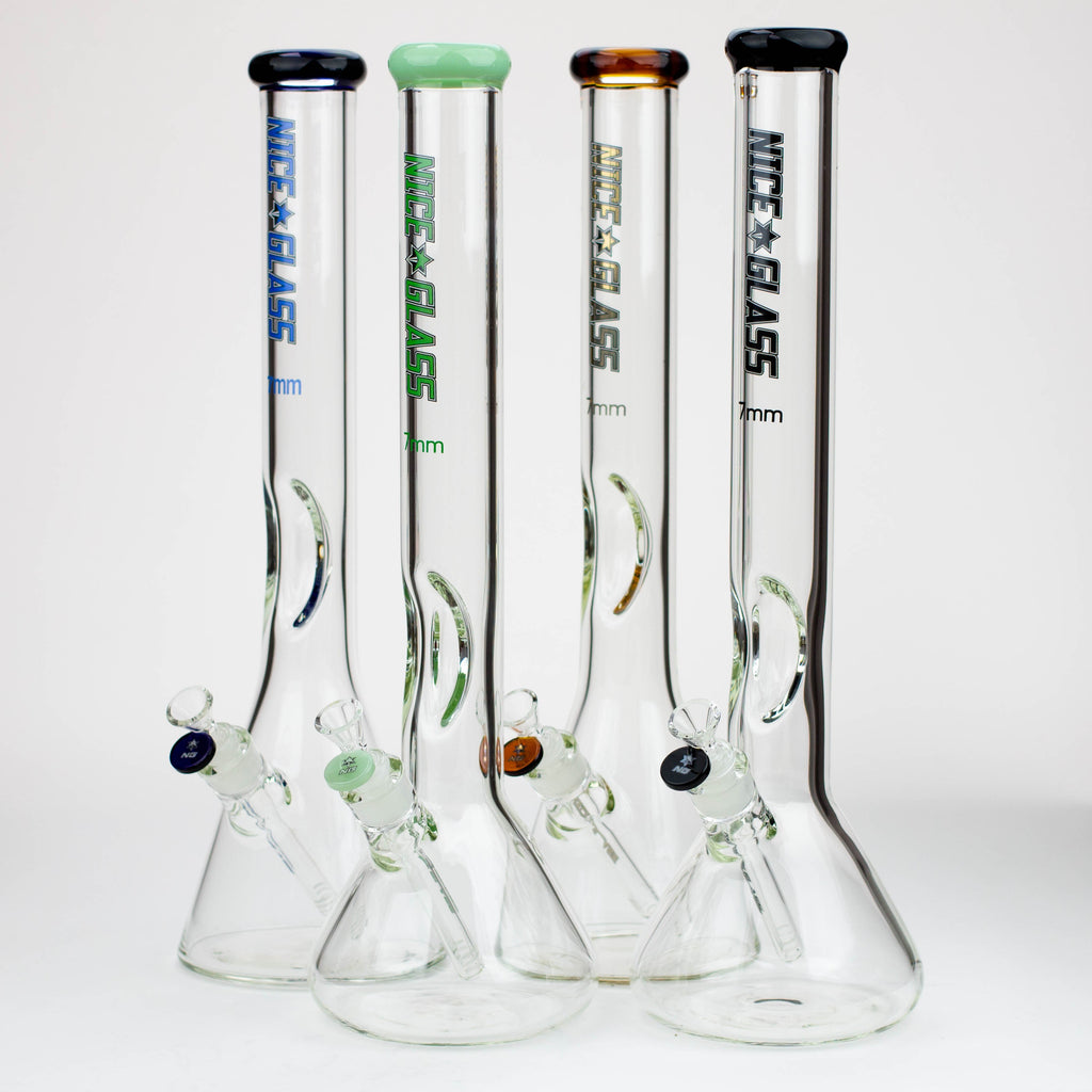 Nice Glass™ - | Flat Mouth Elbow Ice Bong | 18 Inch Glass Beaker ...