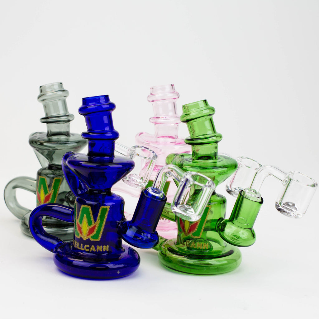 6" WellCann Double Loop Recycler Dab Rig Canada - Blaze Boutique