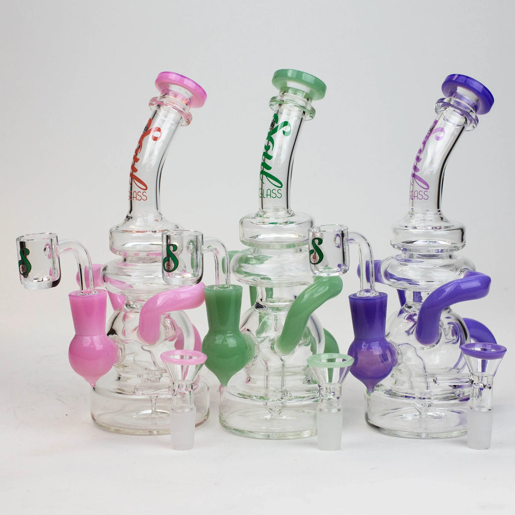8" SOUL Glass Recycler Hybrid Dab Rig | Bowl Piece & Banger – Blaze ...