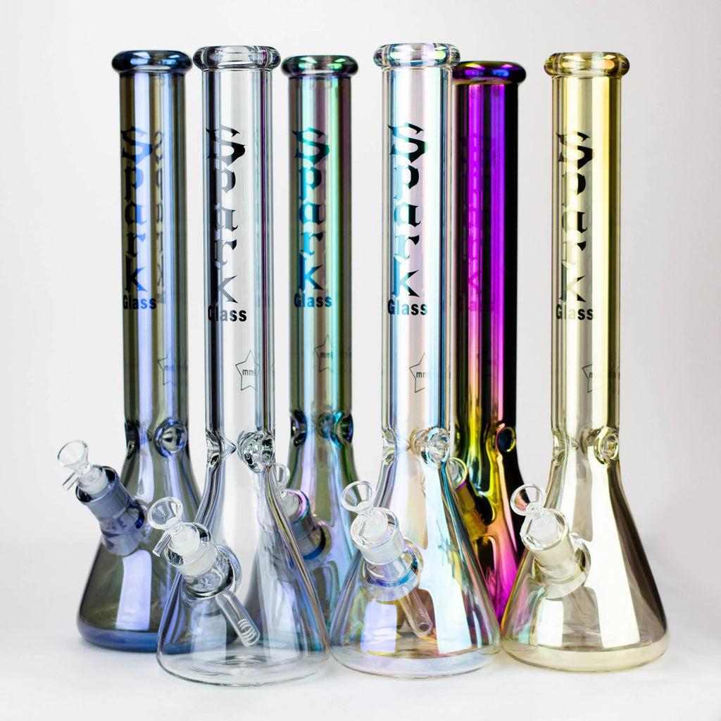Spark | 18" Electorplated Beaker Bong | 9mm Borosilicate Glass – Blaze ...